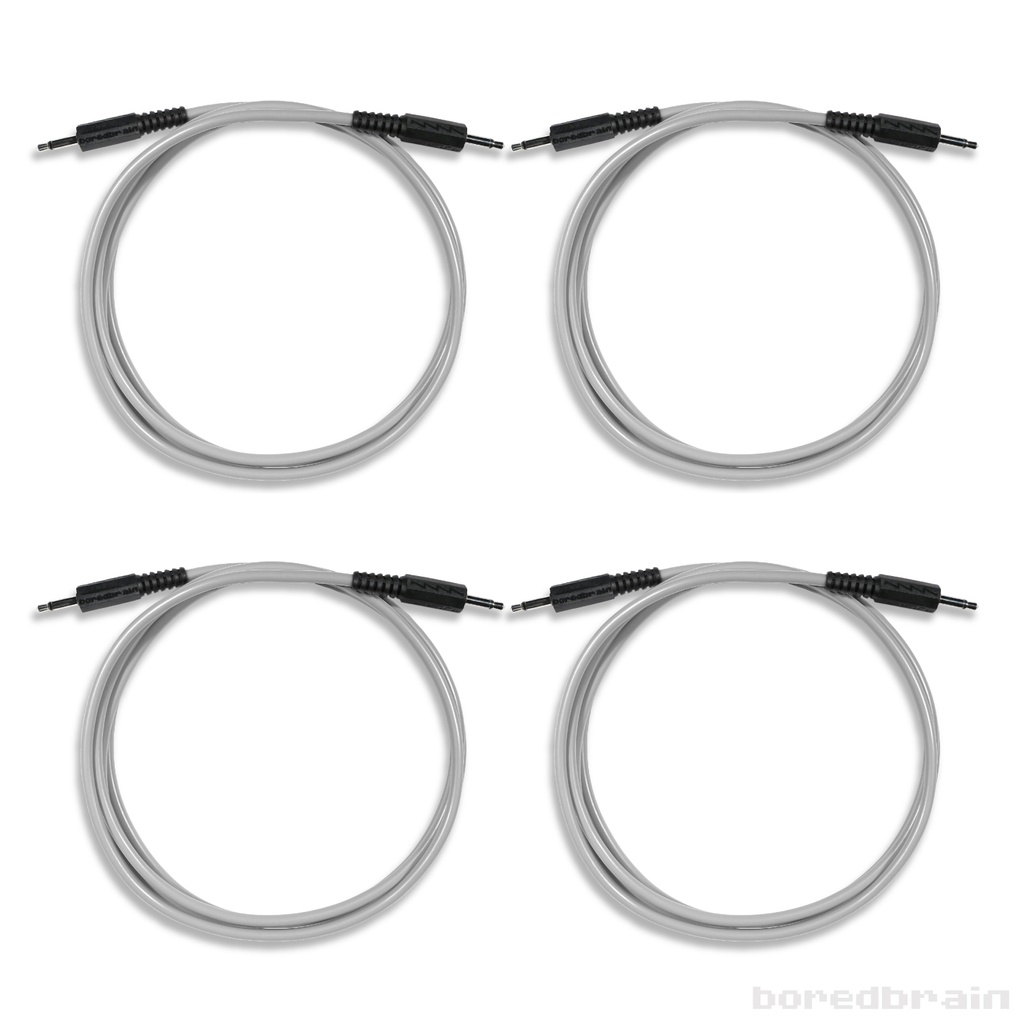 60-inch Moon Gray 4-Pack Patch Cables | Boredbrain Music